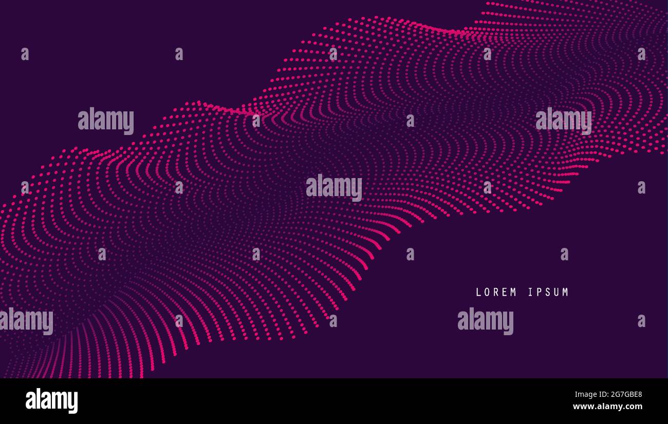 Vector background with color abstract wave dots Stock Vector Image ...