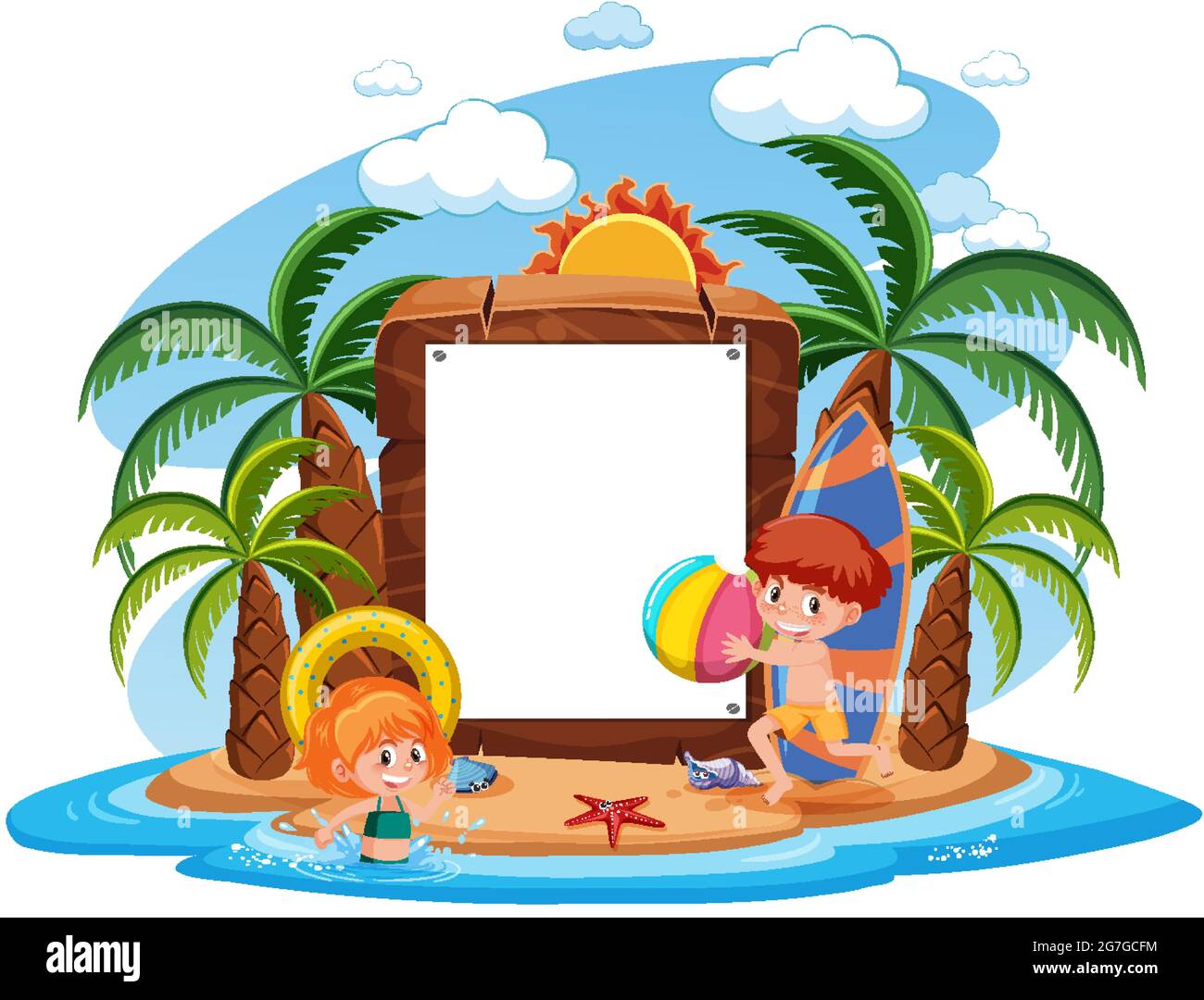 Kids Summer Vacation Clip Art