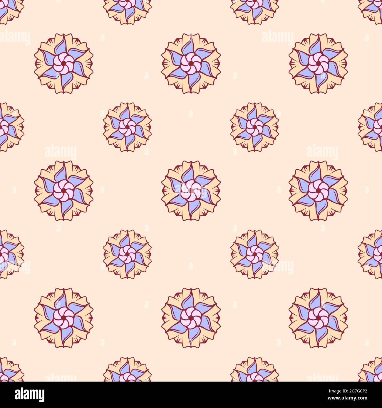 Illustration of seamless repeat patterns for textile or wrapping and ...