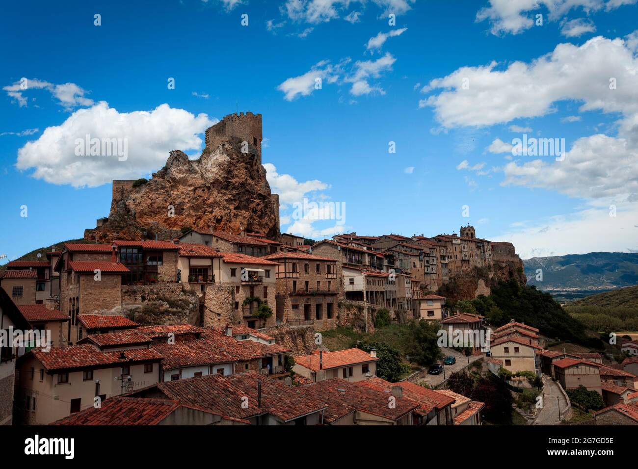 The village and castle of Frías built on a hill, is considered to be ...