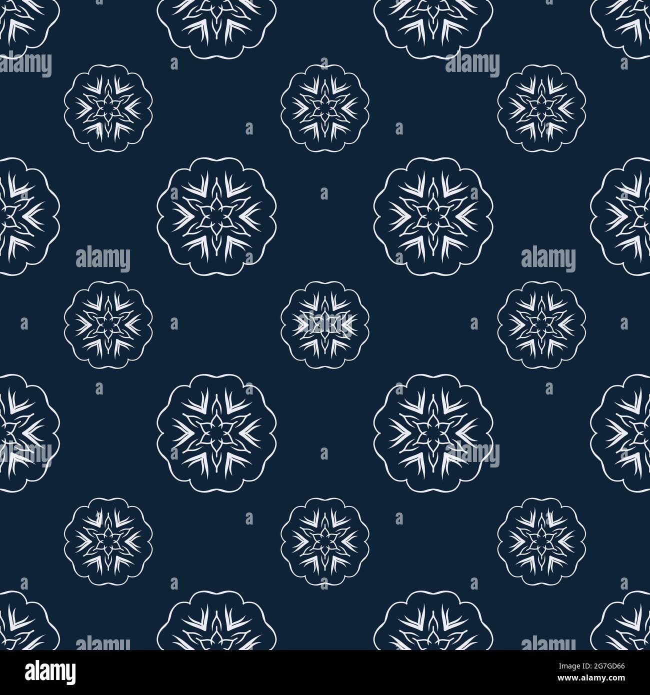 Illustration of floral repeat patterns on a blue background Stock Photo ...