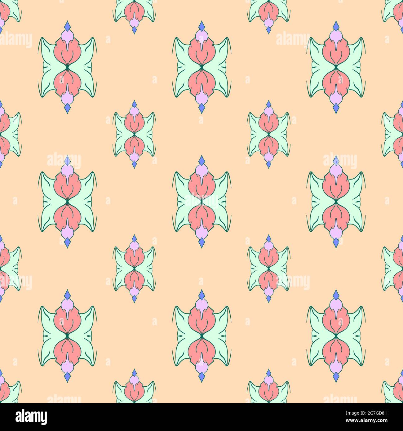 Illustration of a seamless repeat patterns for textile or wrapping and ...