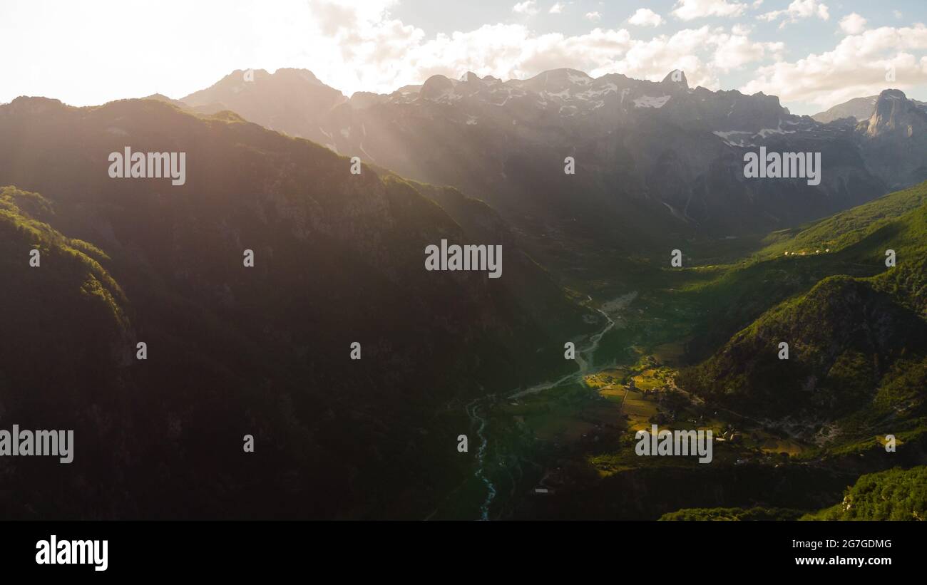 Spring morning at mountains and clouds Stock Photo - Alamy