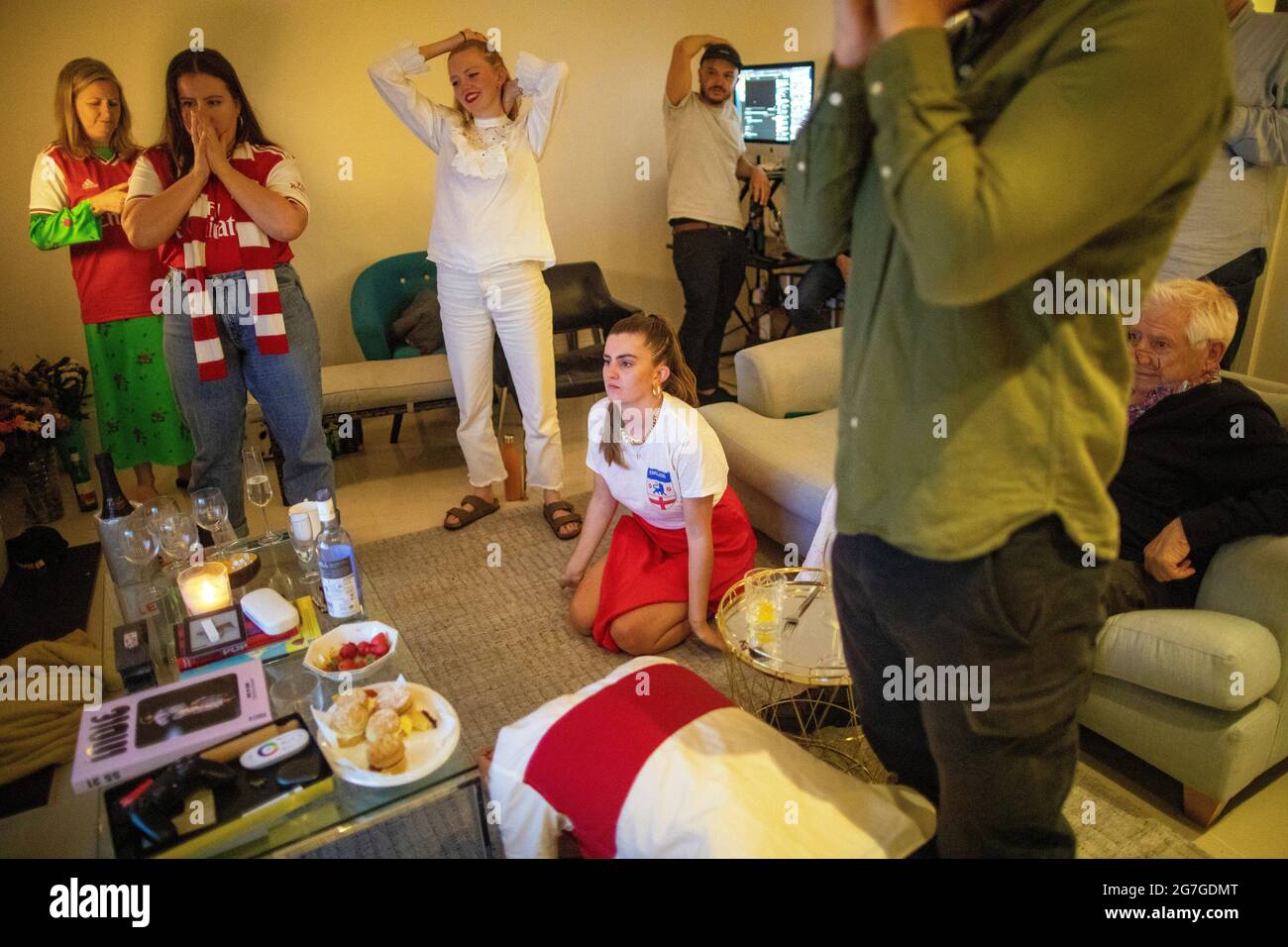 Pic shows: Home celebrations England game Euro 2020 picture by Gavin ...