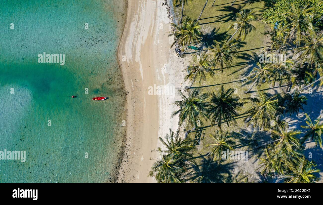Aerial view of Koh Ngam, in Koh Chang, Trat, thailand, south east asia ...