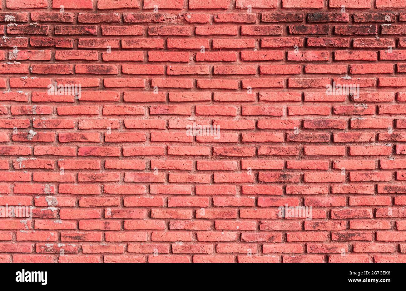 Red brick wall for background and construction design Stock Photo - Alamy