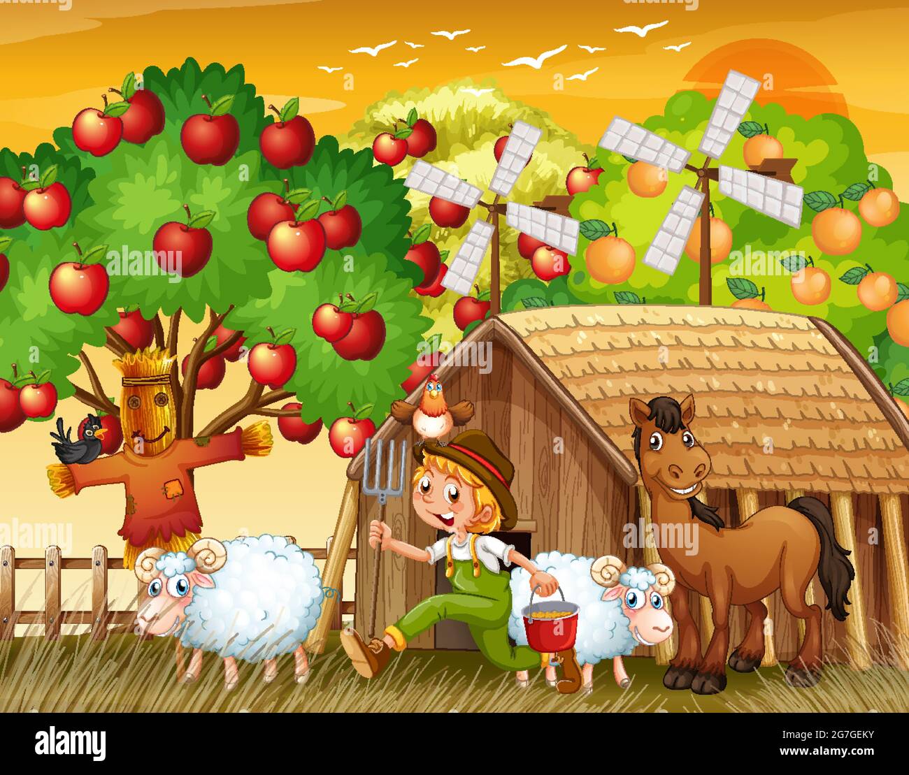 Little lamb school Stock Vector Images - Alamy