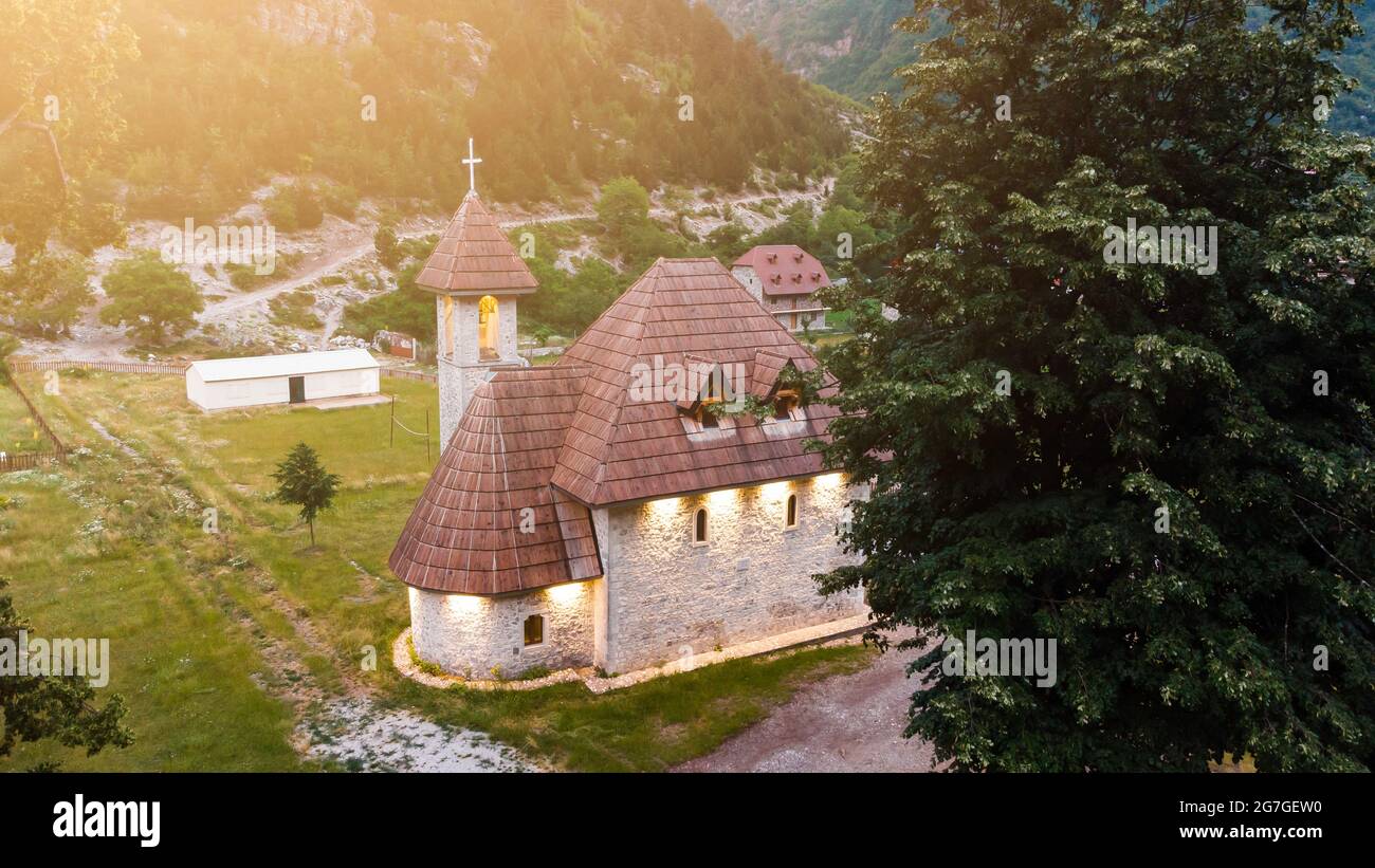 Beautiful landscape in Albania with mountains Stock Photo - Alamy