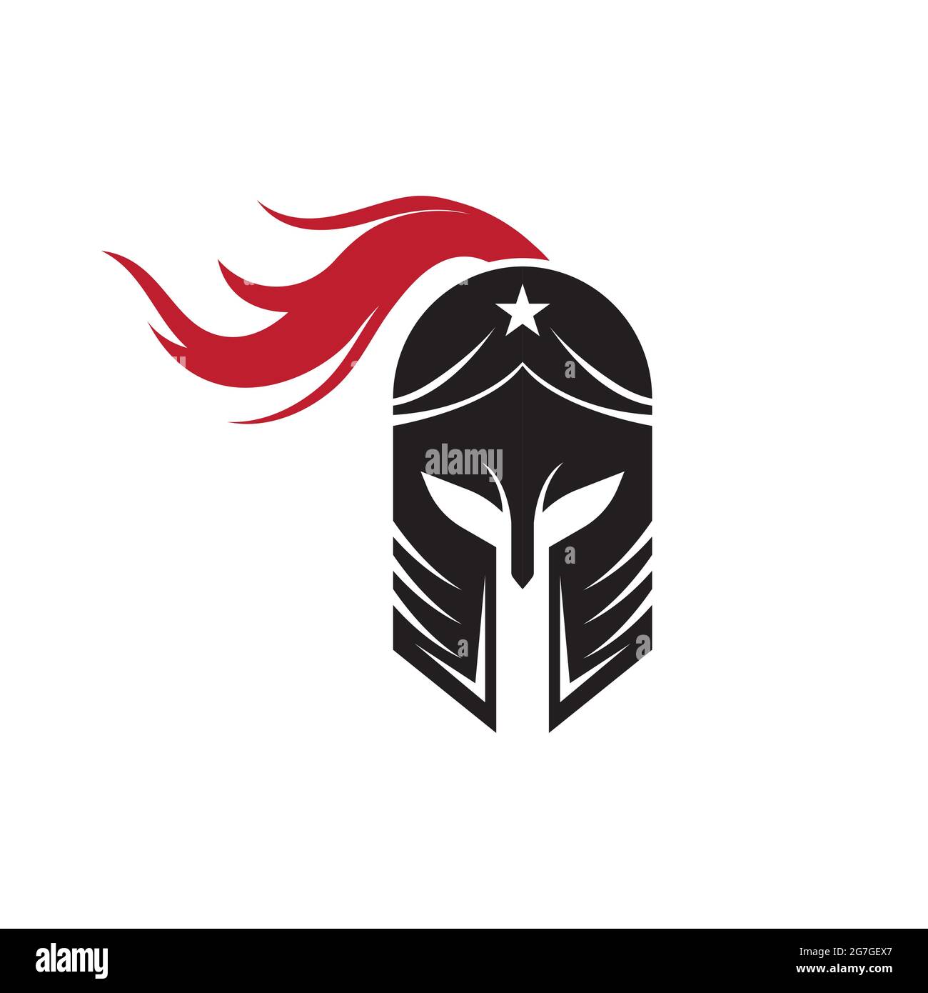 Red Spartan Helmet Logo