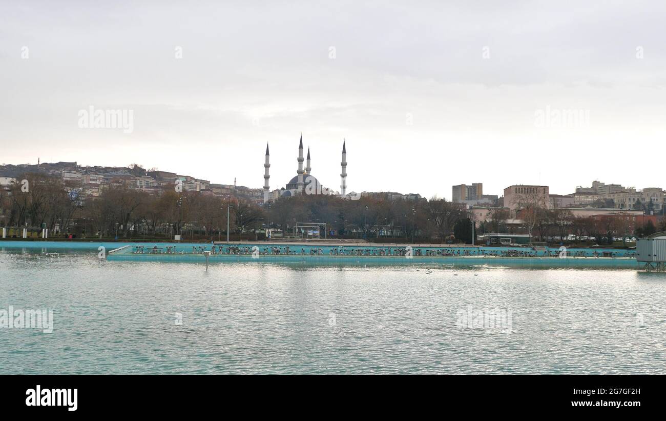 Ankara panorama with a lake in Turkey Stock Photo - Alamy