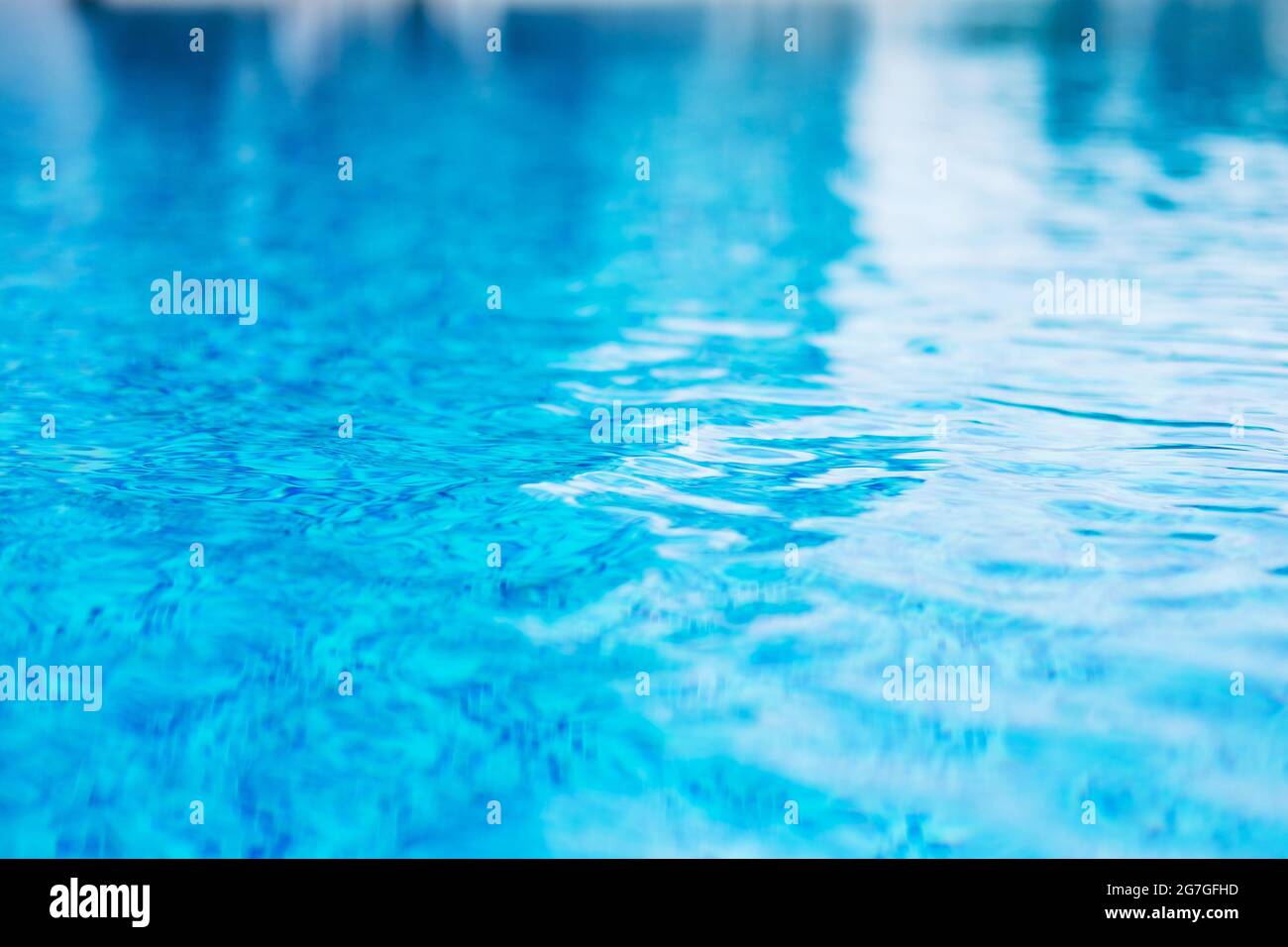Surface of blue water in swimming pool, water surface - background ...