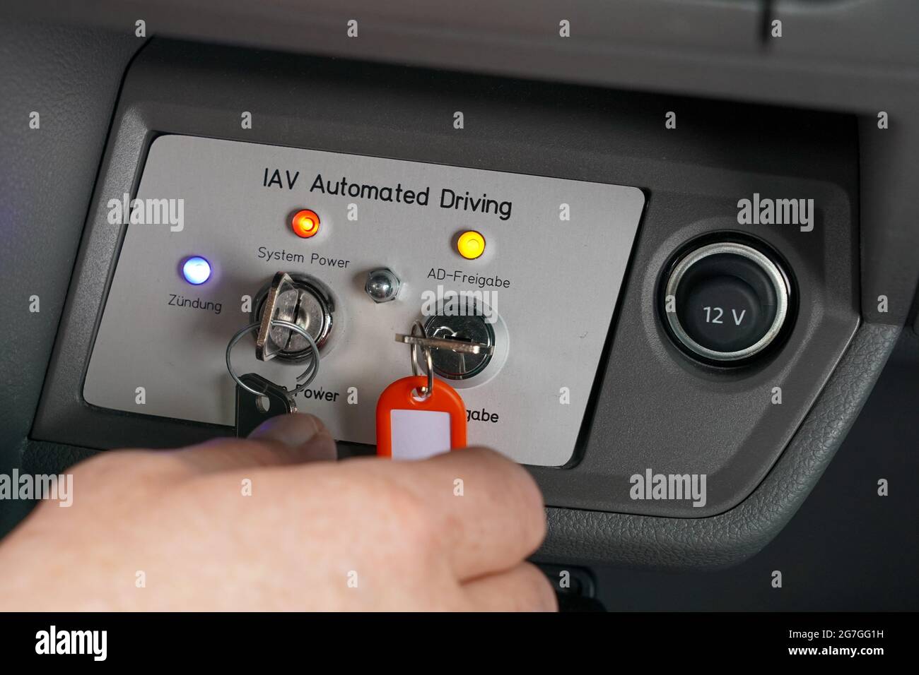 Rackwitz, Germany. 14th July, 2021. A control panel for switching the ...