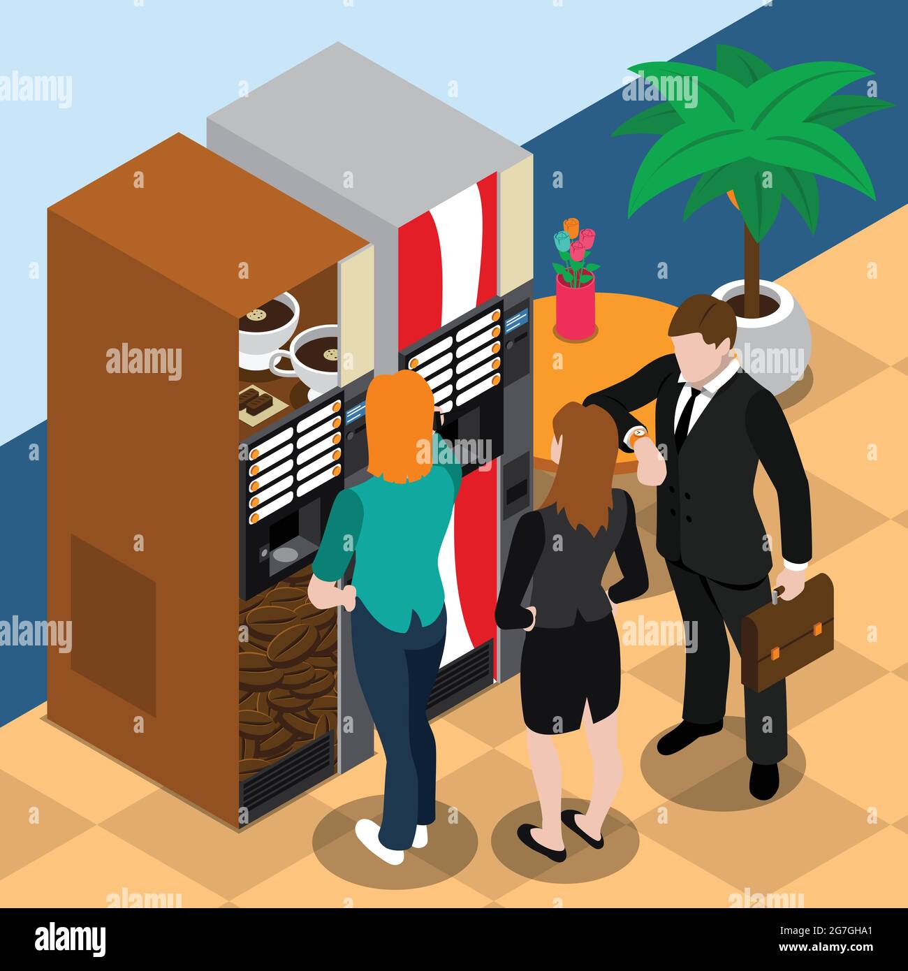 Person Vending Machine Stock Vector Images - Alamy