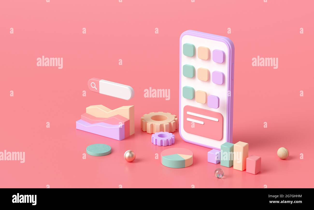 3d Isometric Application Developing Programming And Coding Technologies For Smartphone