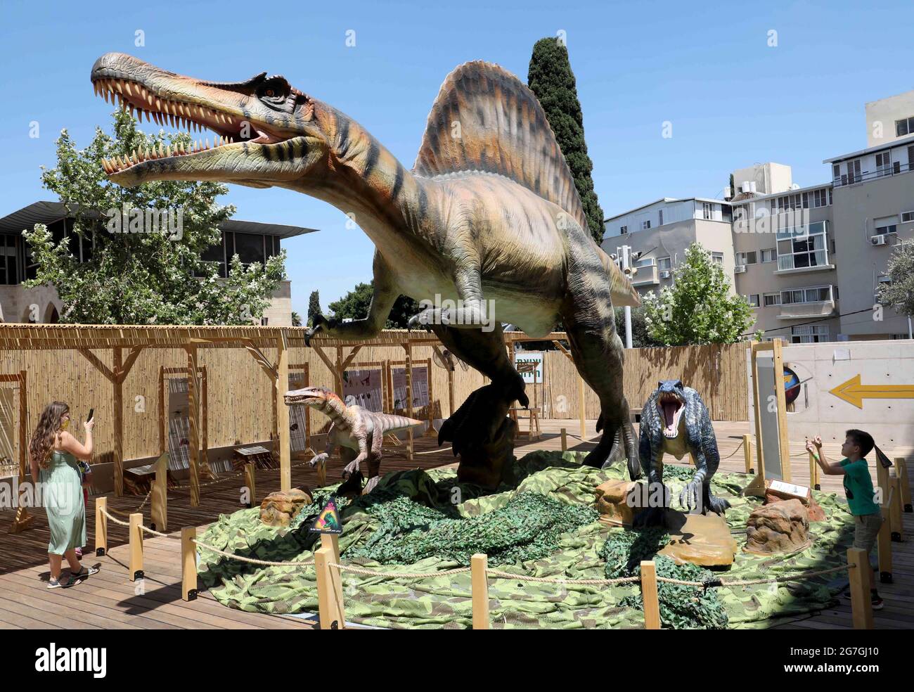 Haifa, Israeli city of Haifa. 13th July, 2021. People visit an ...