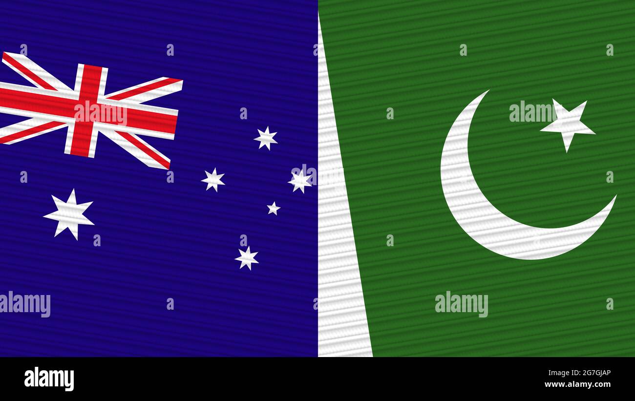 Pakistan and Australia Two Half Flags Together Fabric Texture ...