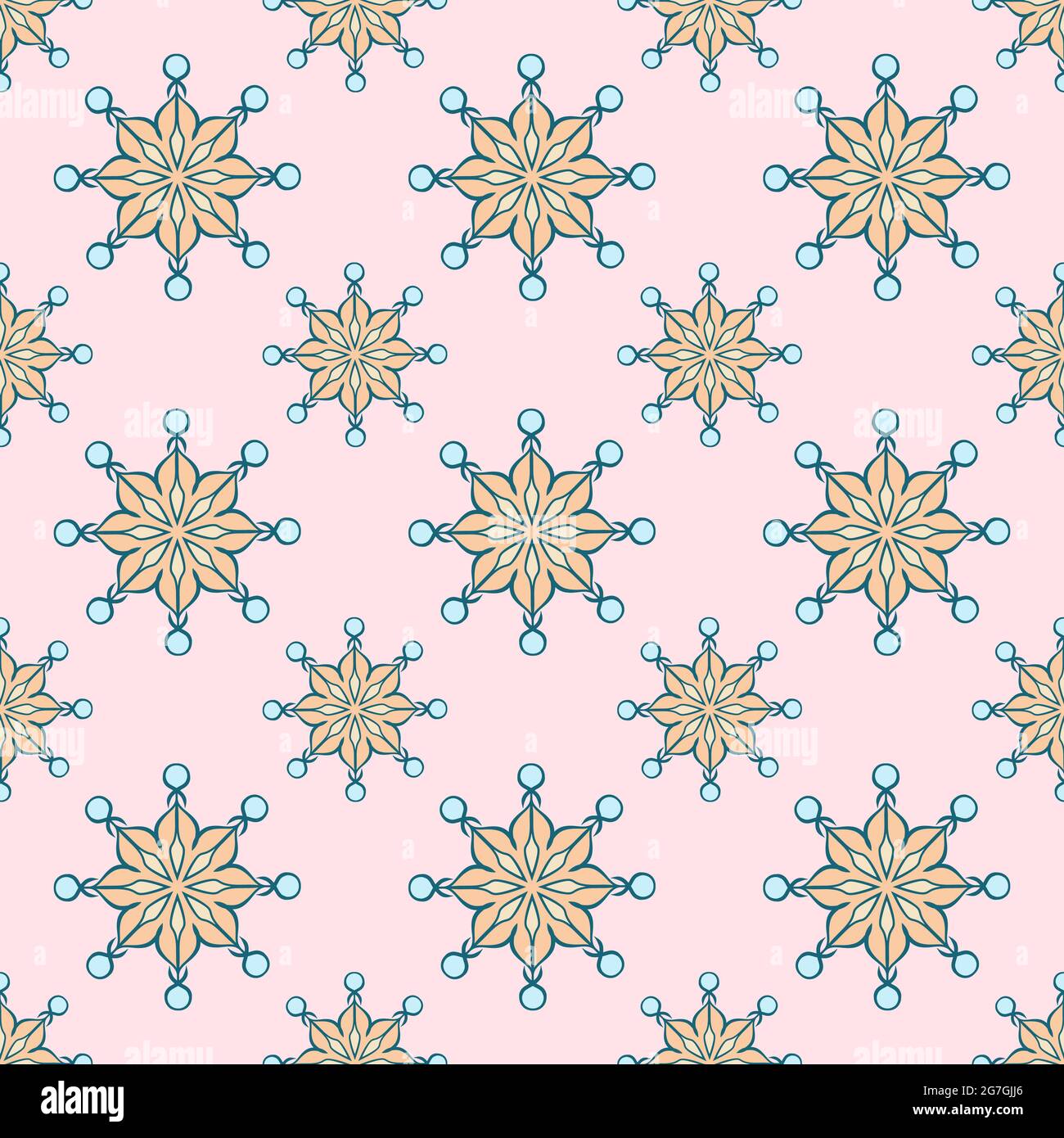 Abstract 2D illustration wallpaper with a seamless pattern of floral ...