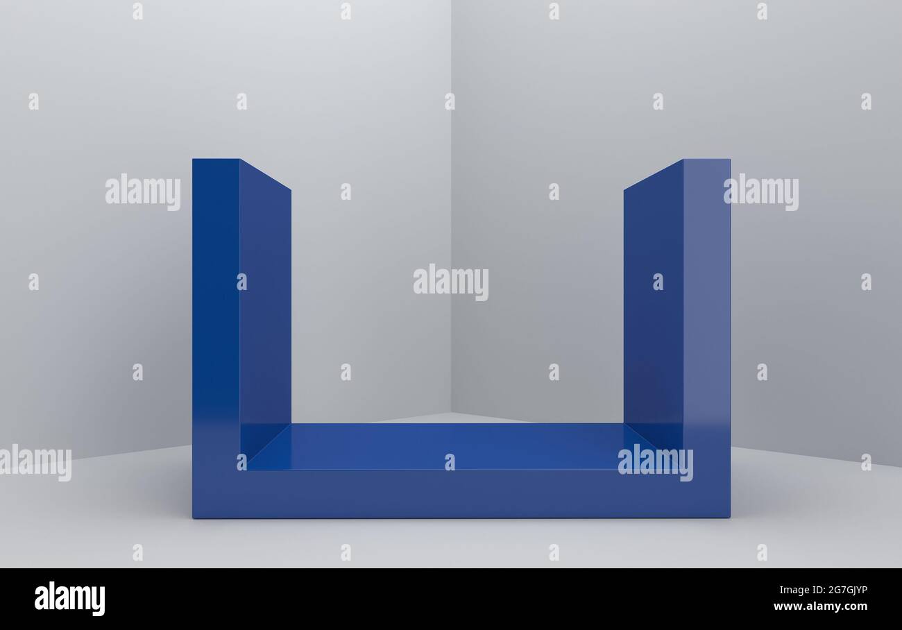 abstract geometric shape group set, grey studio background, rectangle ...