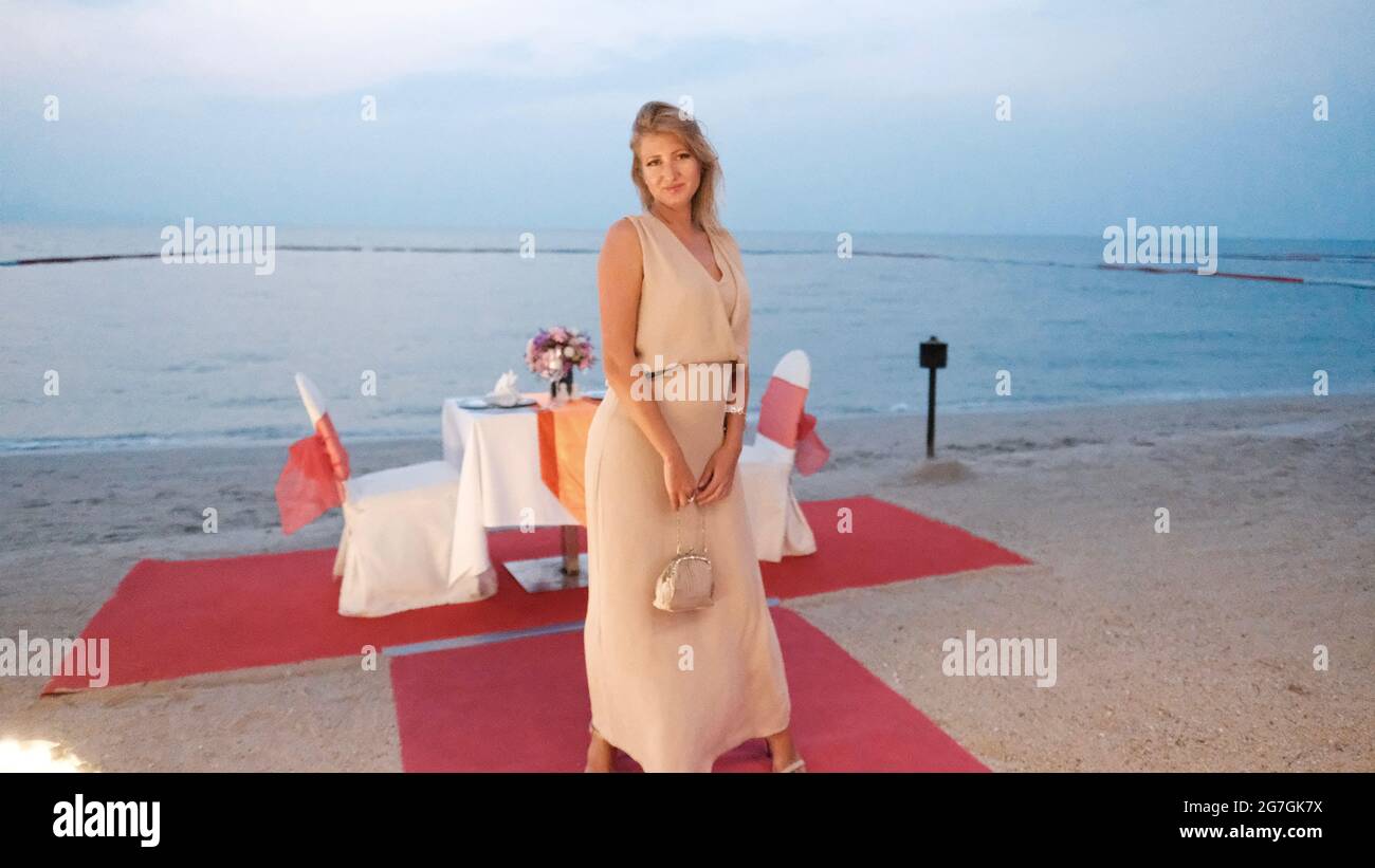 Blonde hair restaurant hi-res stock photography and images - Alamy