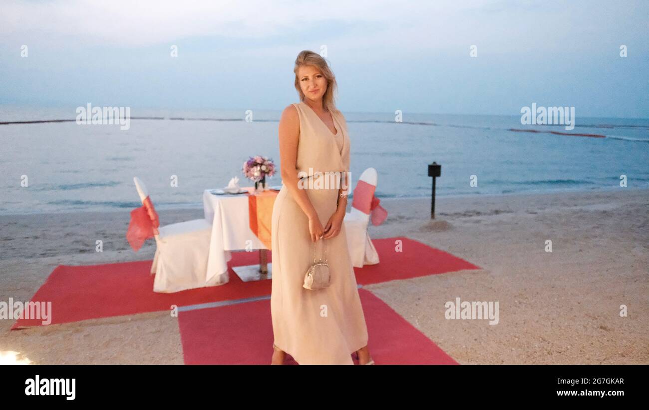 Eastern European Caucasian woman middle aged blonde hair light skin ...