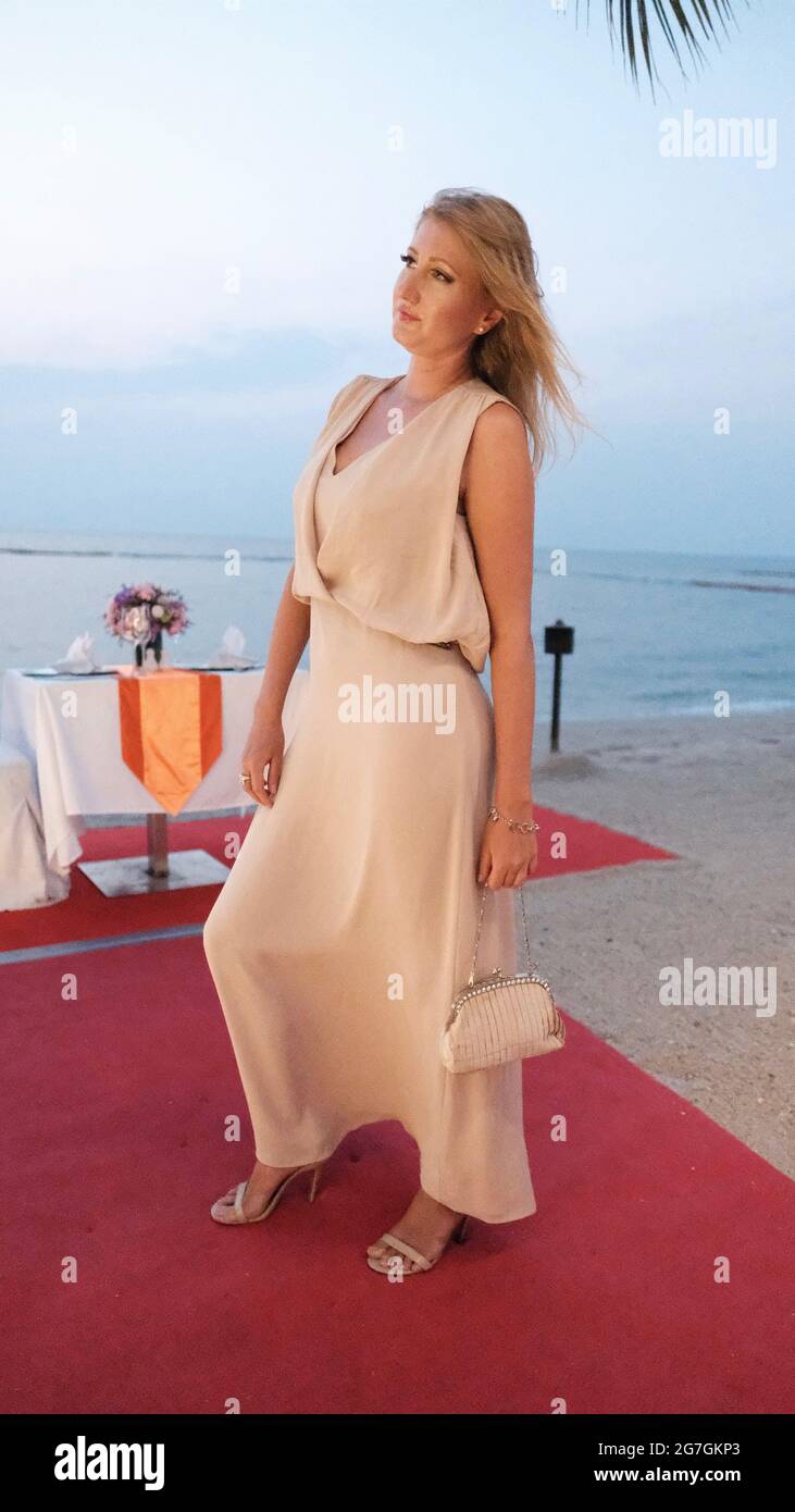 Eastern European Caucasian woman middle aged blonde hair light skin ...