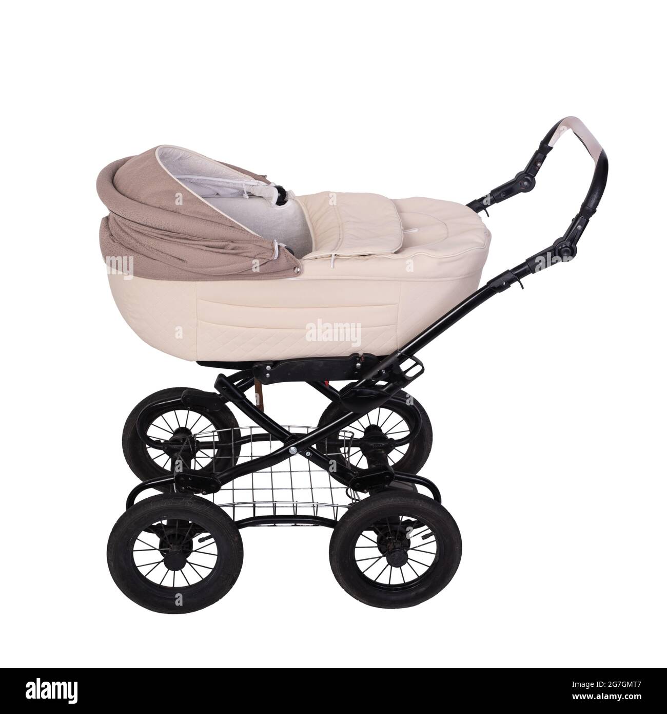 Baby carriage, stroller on wheels isolated on white background Stock ...