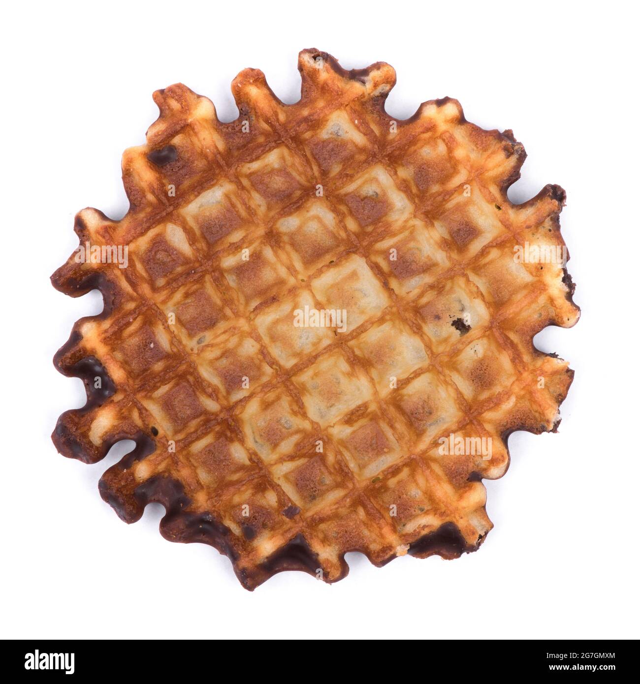 Roasted waffles isolated on white background Stock Photo - Alamy