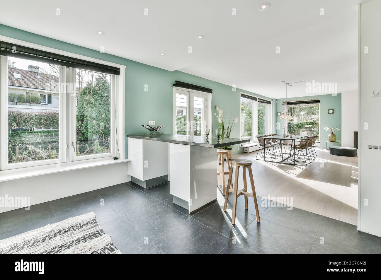 Interior of a beautiful kitchen of an elite house Stock Photo - Alamy