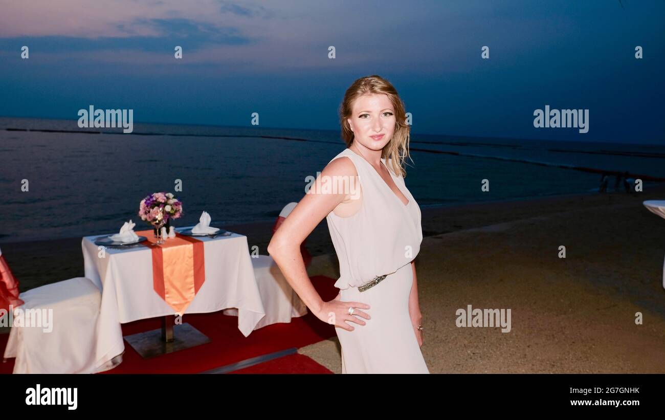 Eastern European Caucasian woman middle aged blonde hair light skin ...