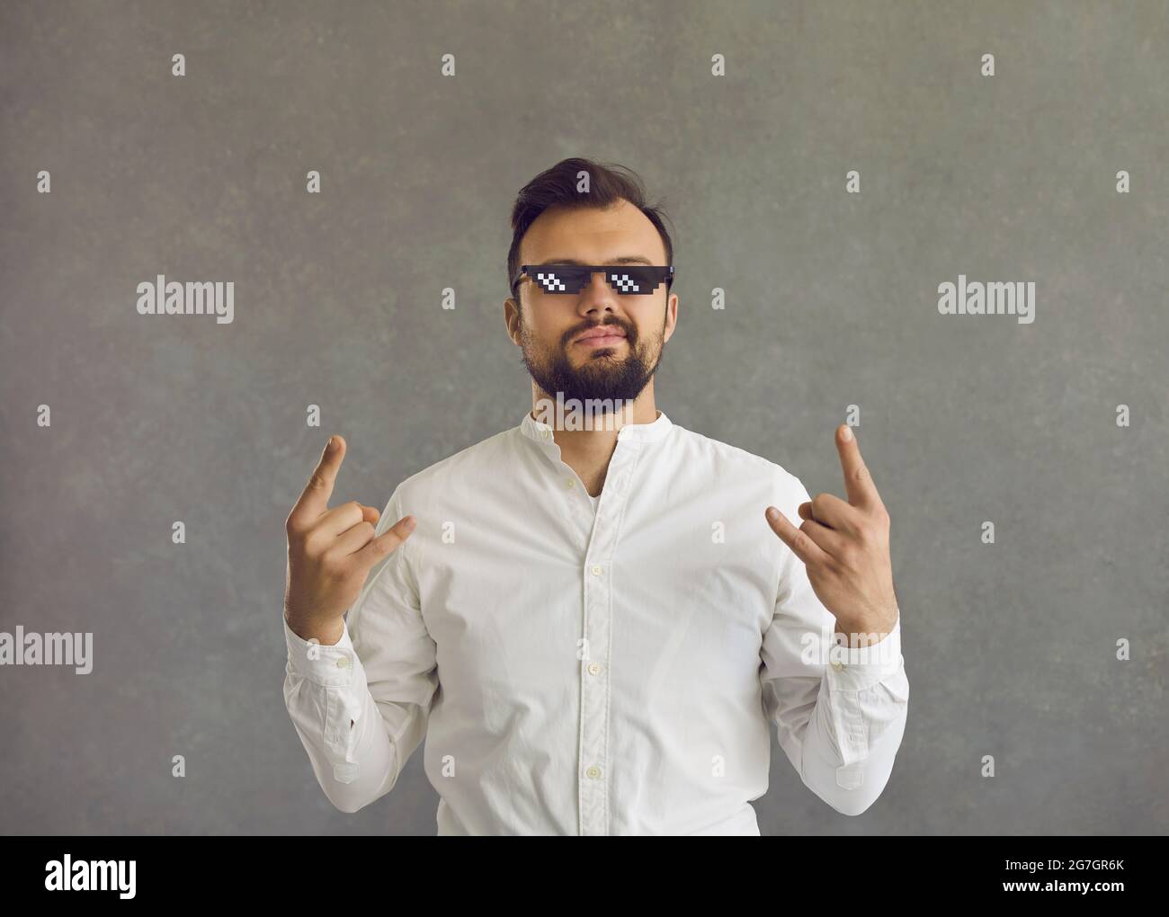 Young man horn hi-res stock photography and images - Alamy