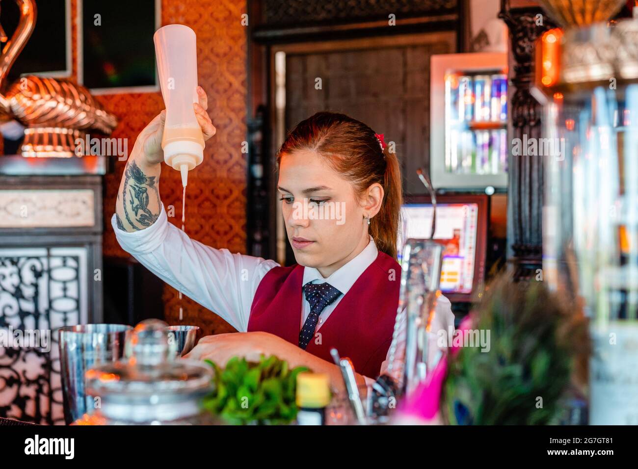 Cocktail bar staff uniform hi-res stock photography and images - Alamy