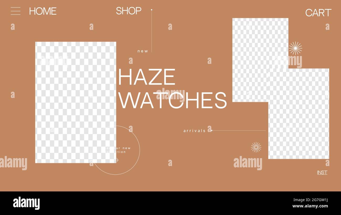 Landing Page Horizontal Template for Website. Creative Mockup With ...