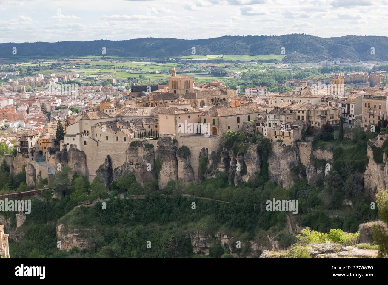 Cuenca / Spain - 05 13 2021: Amazing full view at the Cuenca Hanging ...