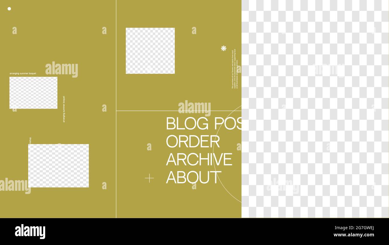 Ui Sale One Page with Transparent Background. Simple Monochrome Website ...