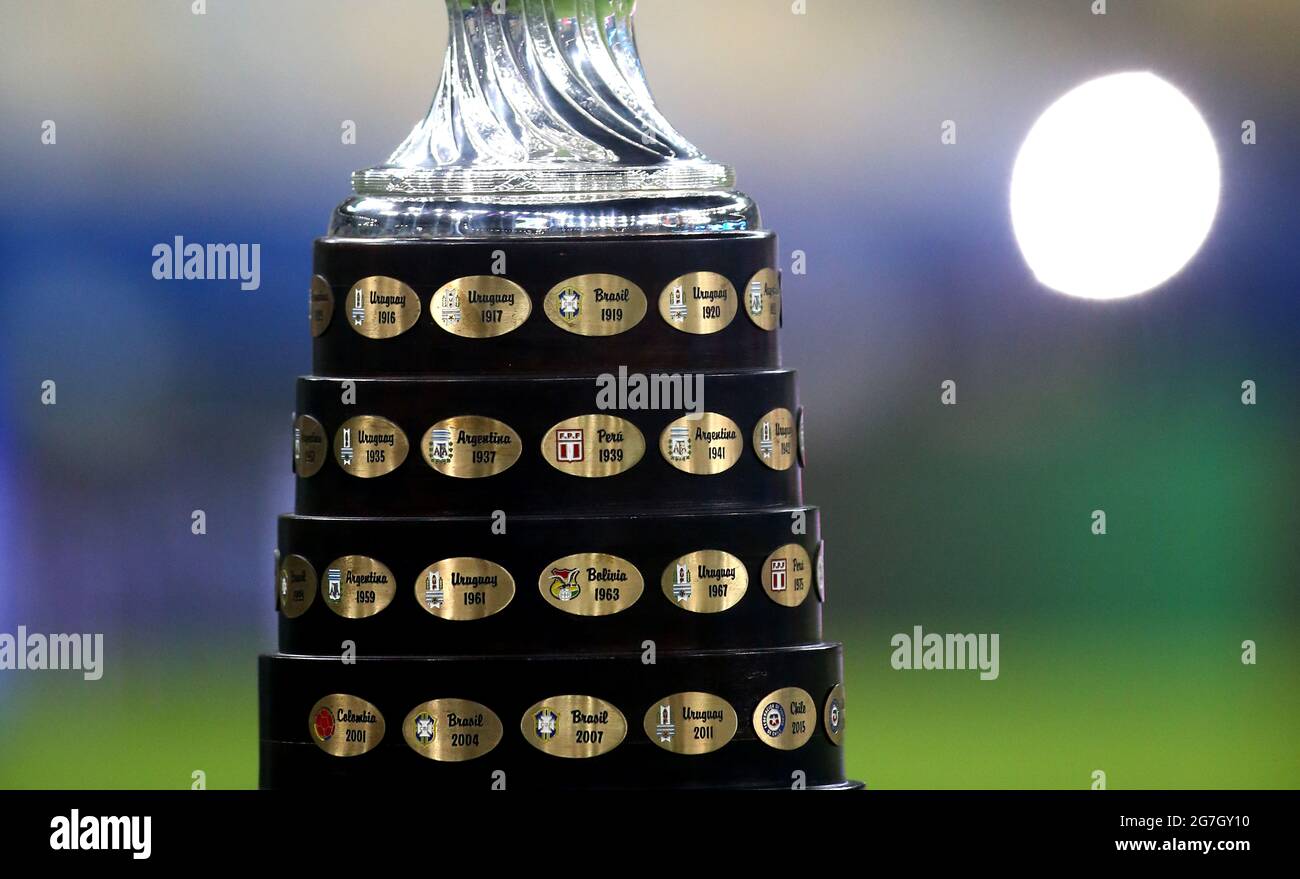 RIO DE JANEIRO, BRAZIL - JULY 10: Details of the Conmebol Copa America ...