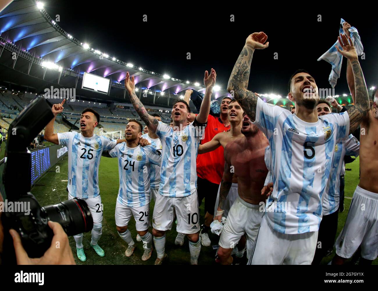 RIO DE JANEIRO, BRAZIL - JULY 10: Lisandro Martinez ,Alejandro Papu ...