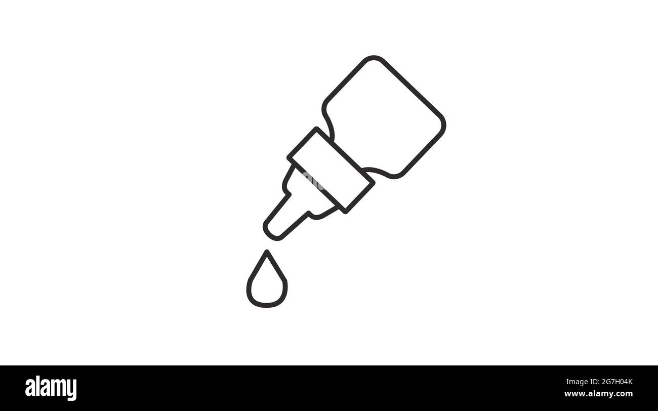 Eye Drop icon. Vector isolated flat editable black and white ...