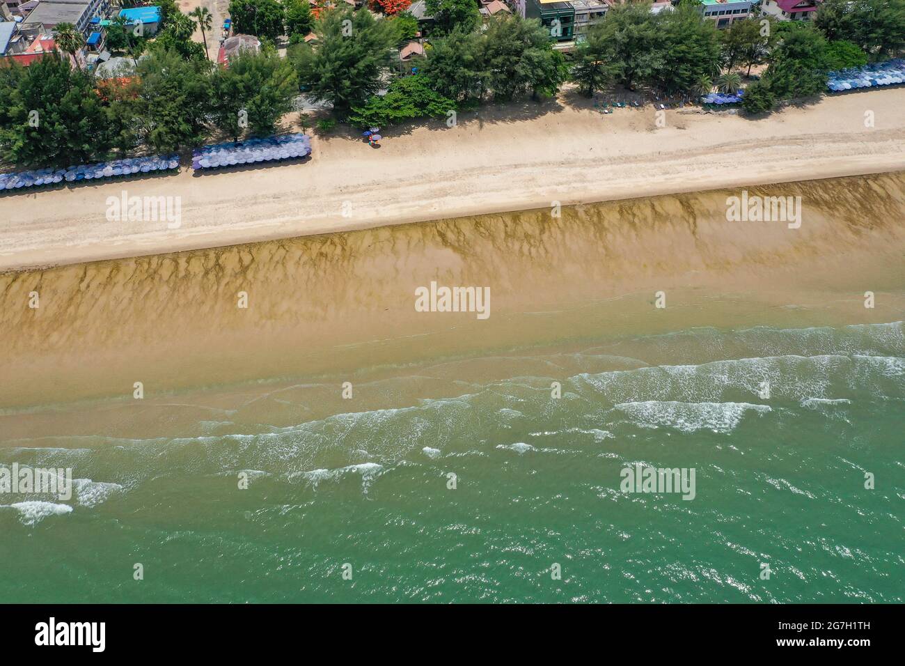 Cha Am Beach in Phetchaburi, Thailand, south east asia Stock Photo - Alamy