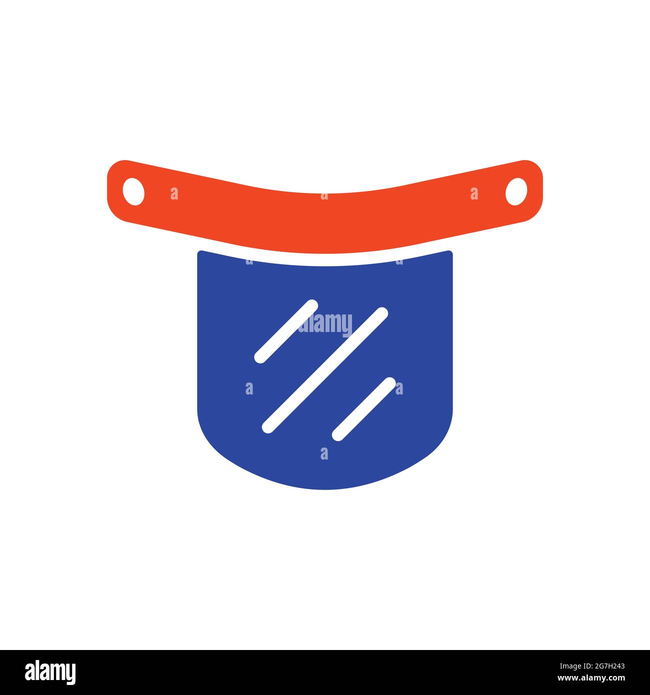 Plastic protective face shield vector glyph icon. Medical sign ...