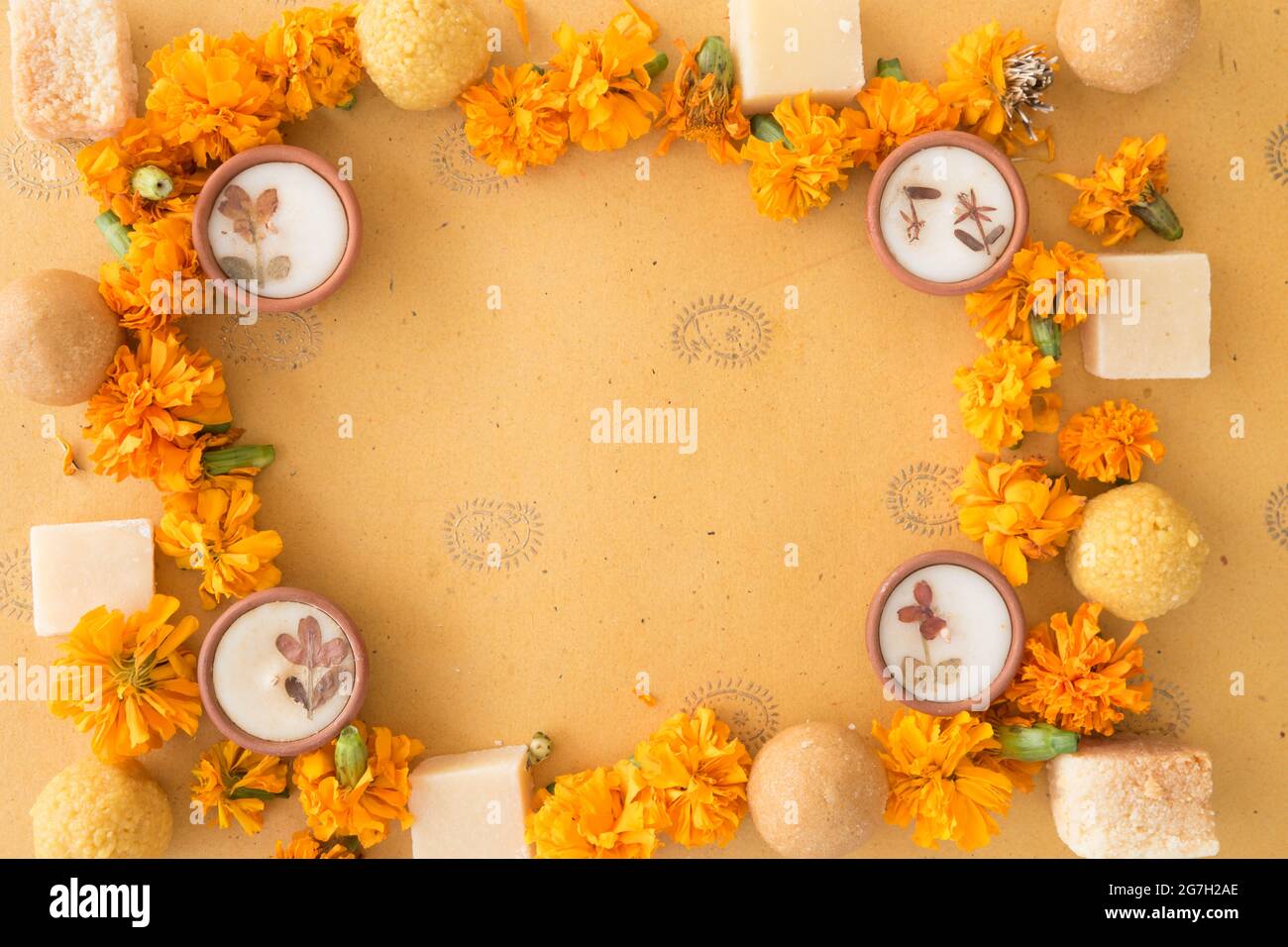 Top view of decoration during Diwali, the festival of lights Stock ...