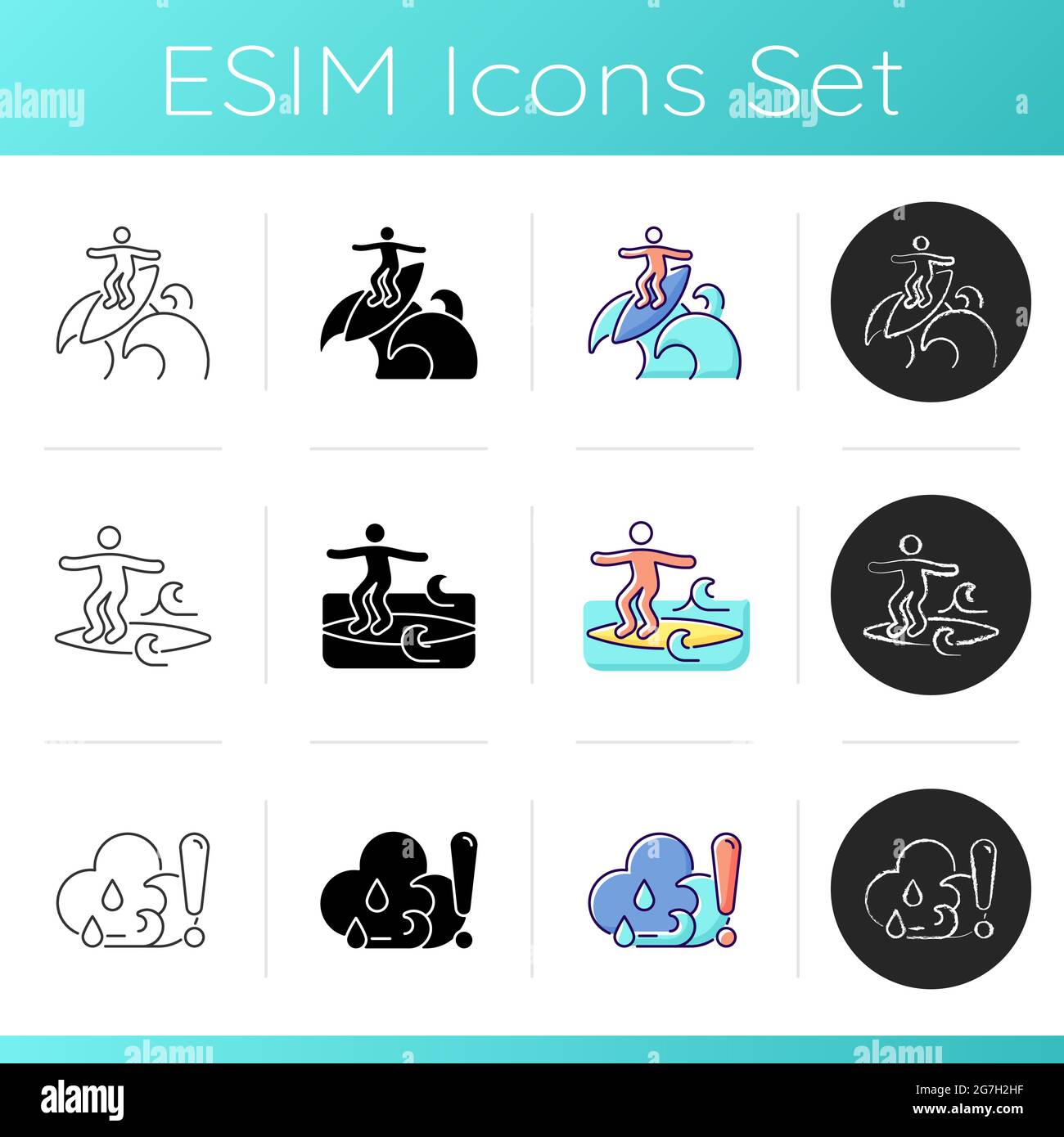 Breaking waves Stock Vector Images - Alamy