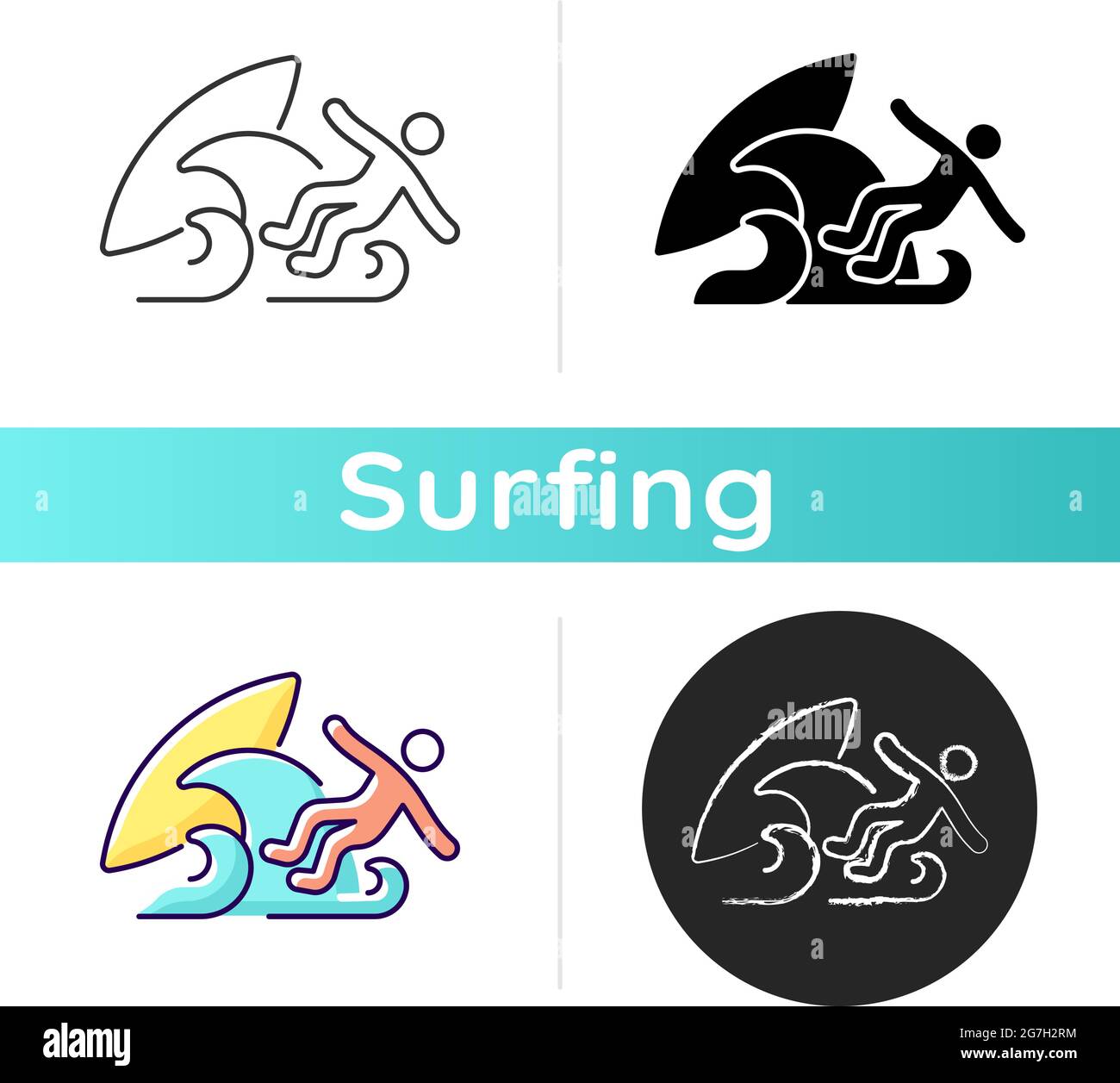 Surf wipeout icon Stock Vector Image & Art - Alamy