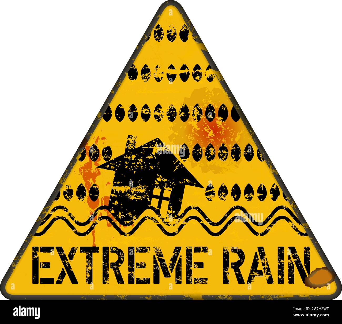 Risk of flooding sign Stock Vector Images - Alamy