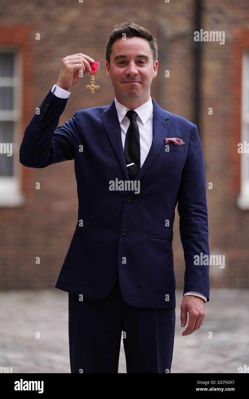 James Graham after being made an OBE for services to Drama and to Young ...
