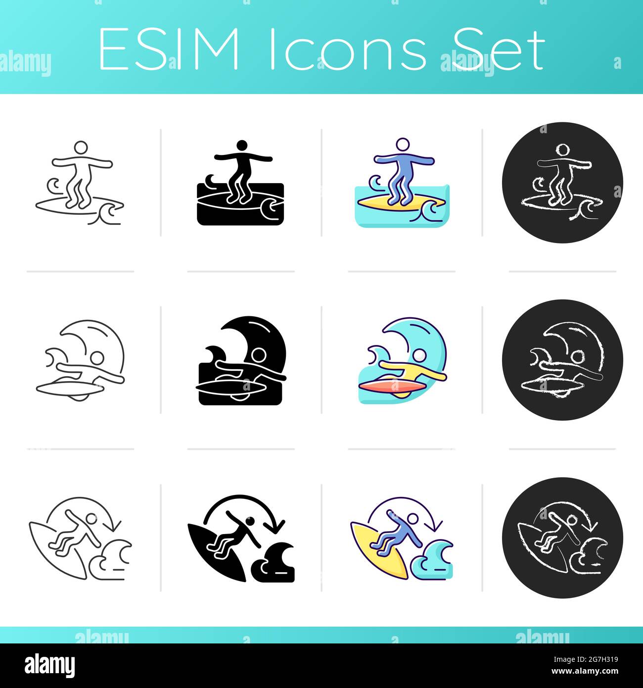 Water activities icons set Stock Vector Image & Art - Alamy