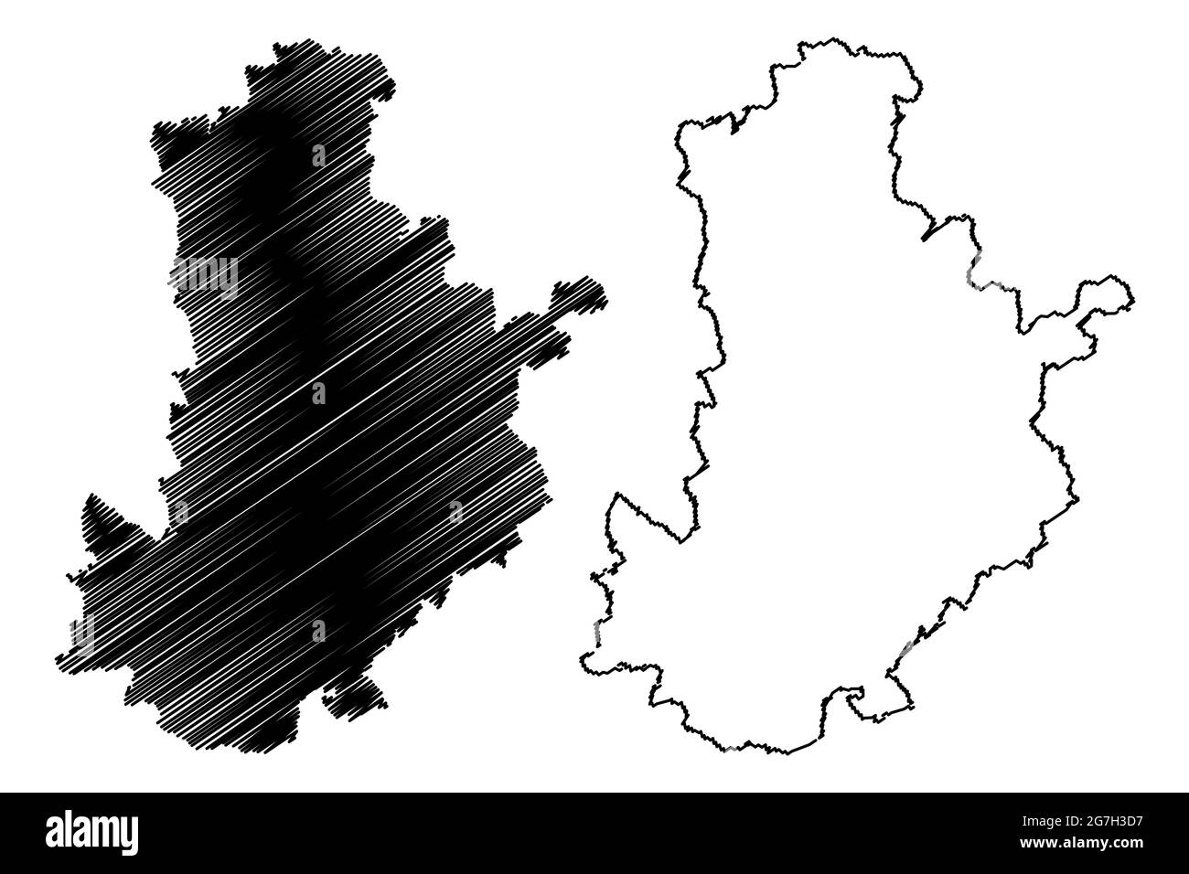 Kronach district (Federal Republic of Germany, rural district Upper ...