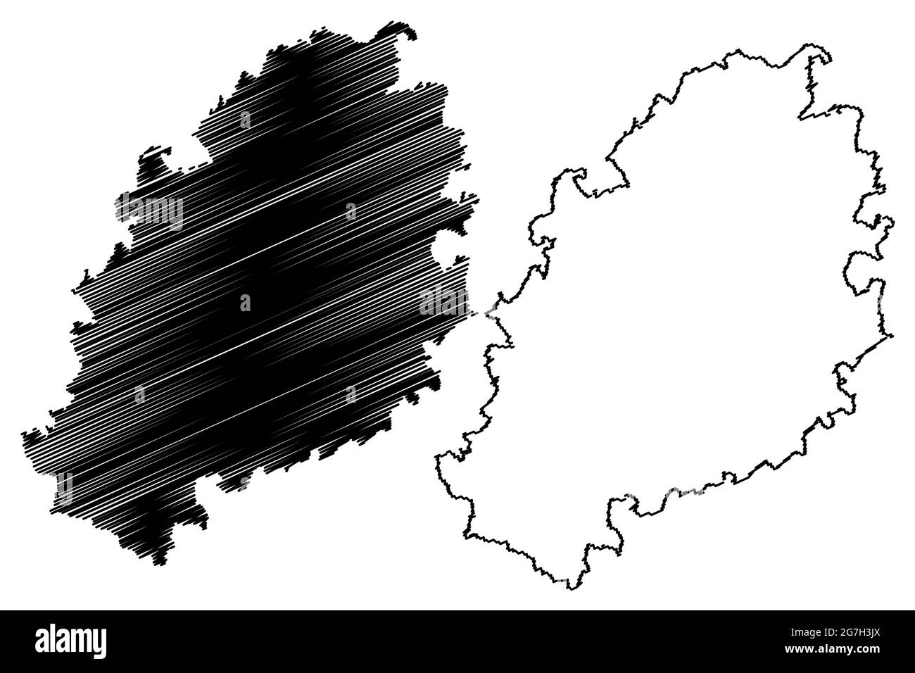 Kulmbach district (Federal Republic of Germany, rural district Upper ...