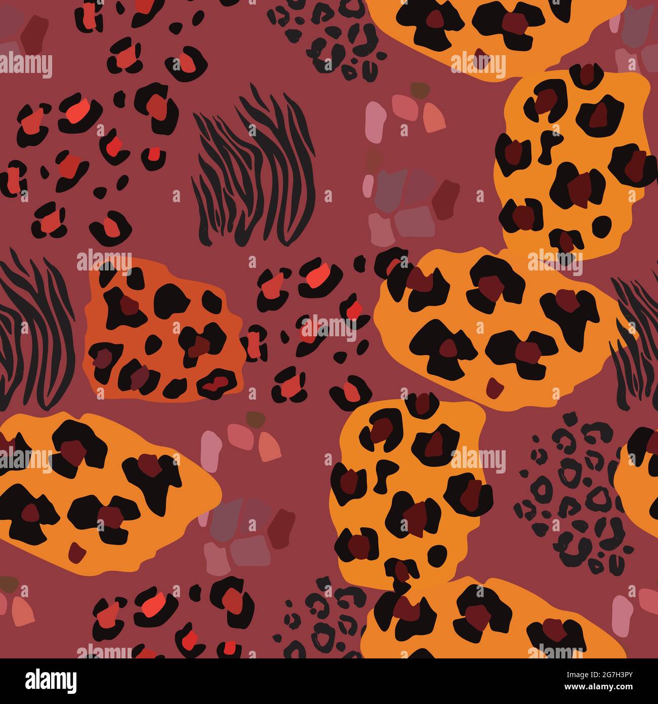 Animal mix print vector seamless pattern. Abstract background Stock ...