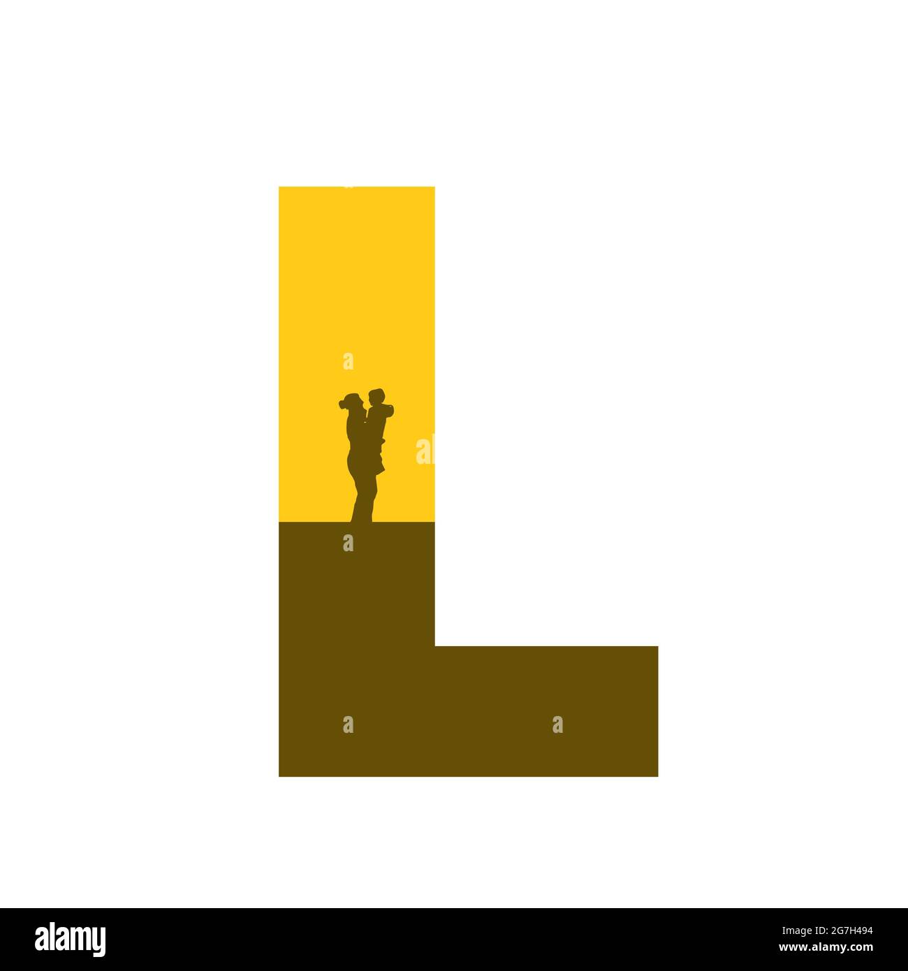 Silhouette mom baby on Cut Out Stock Images & Pictures - Alamy