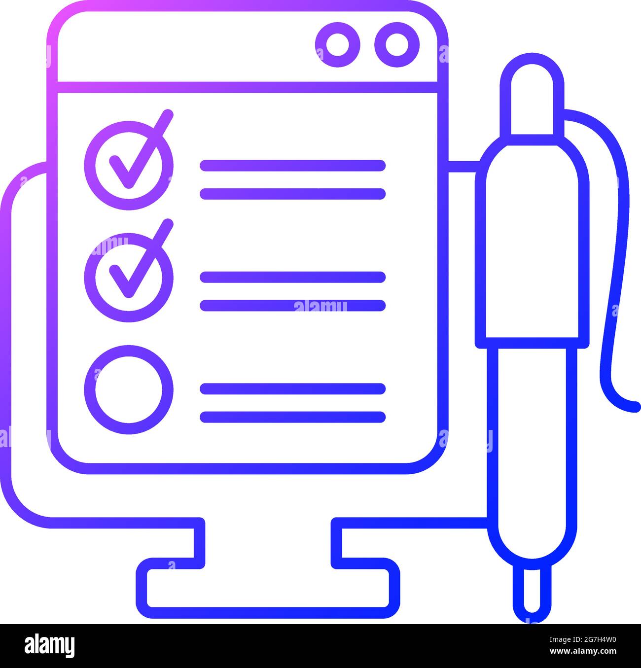 Online form gradient linear vector icon Stock Vector Image & Art - Alamy